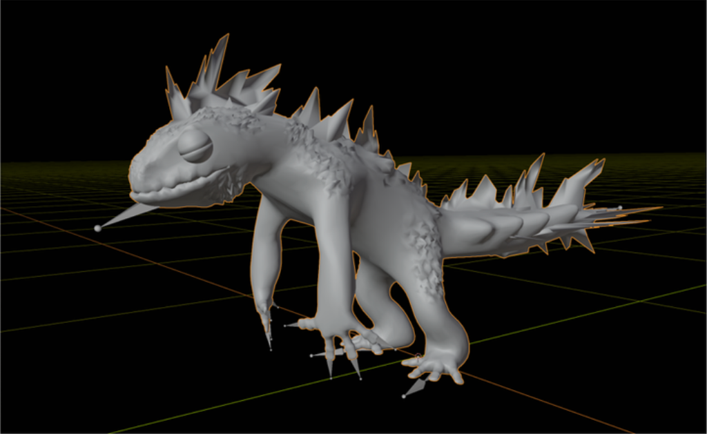 Green and Purple Humanoid Lizard || 緑と紫の人型トカゲ Low-poly 3D model ...