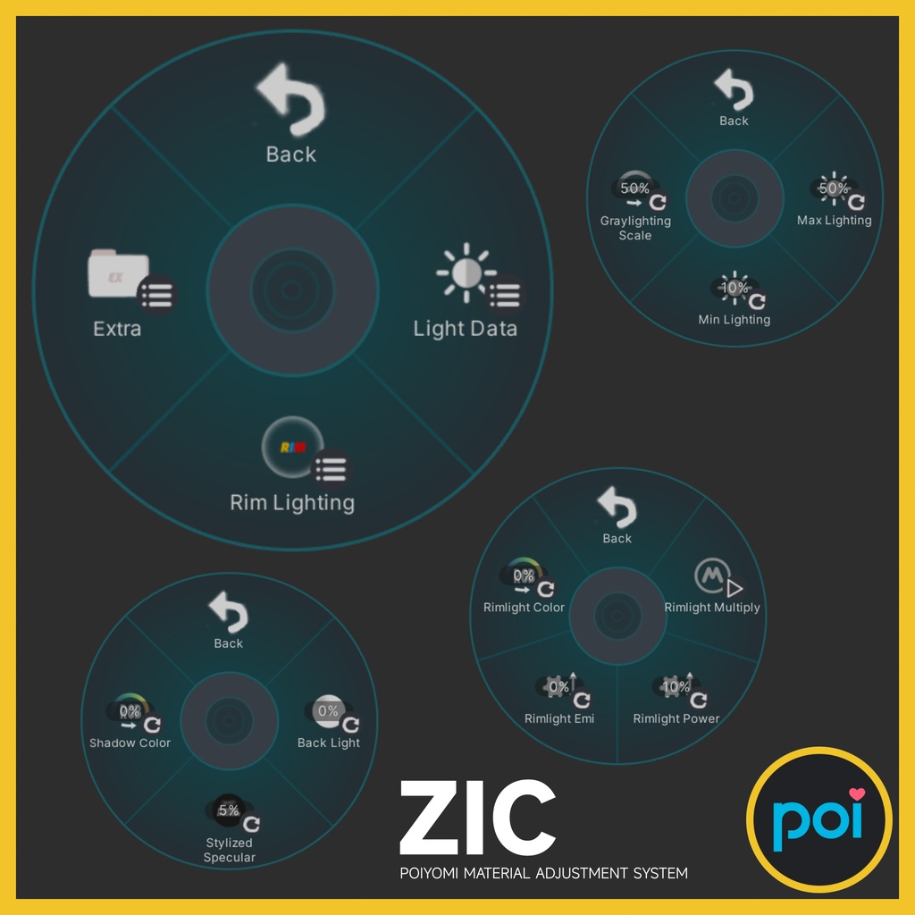 【無料】Zic Poiyomi Material Adjustment System - 一碗紫菜汤 - BOOTH