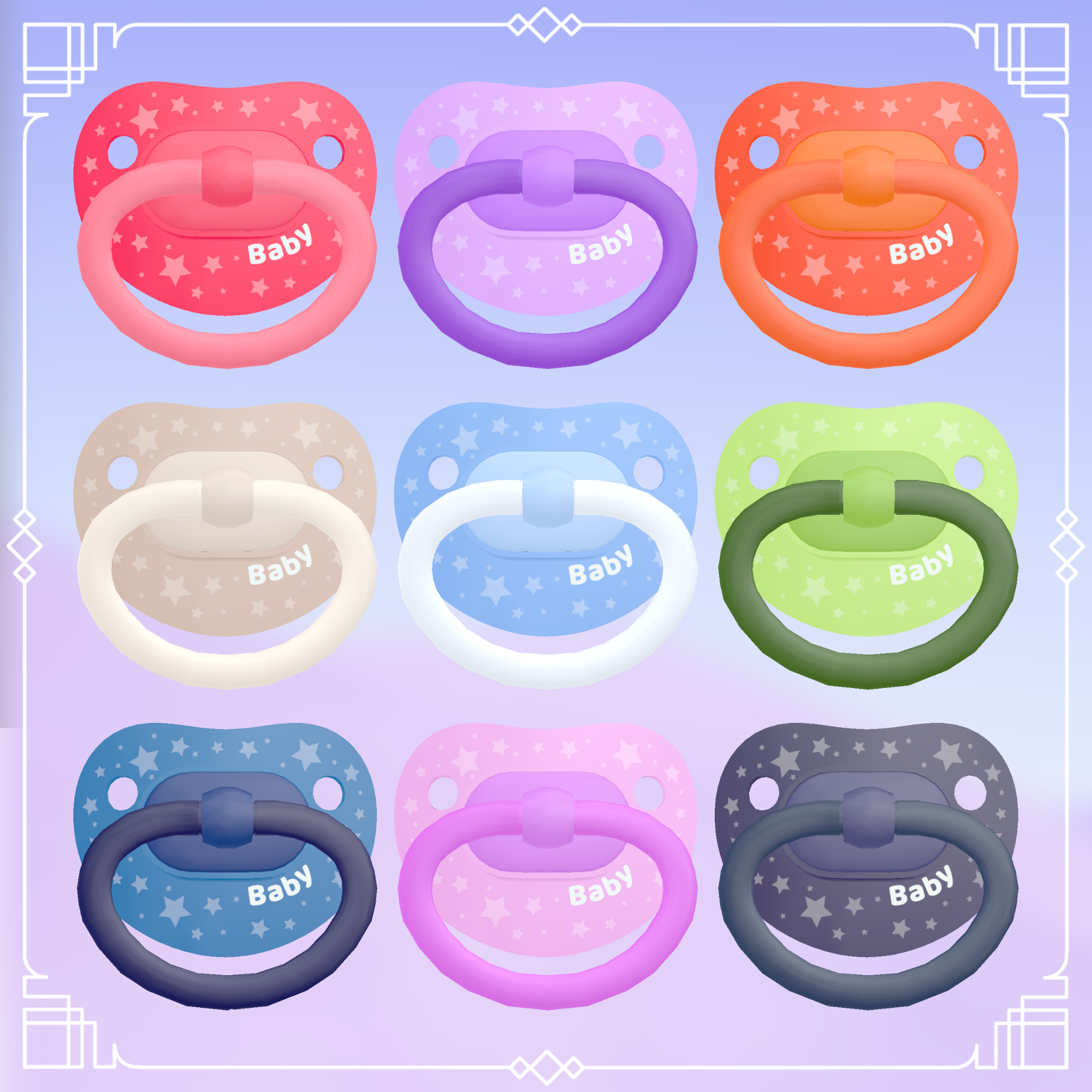 [ VRChat ] - Baby Pacifier / ベビーおしゃぶり - gifts-from-alice - BOOTH