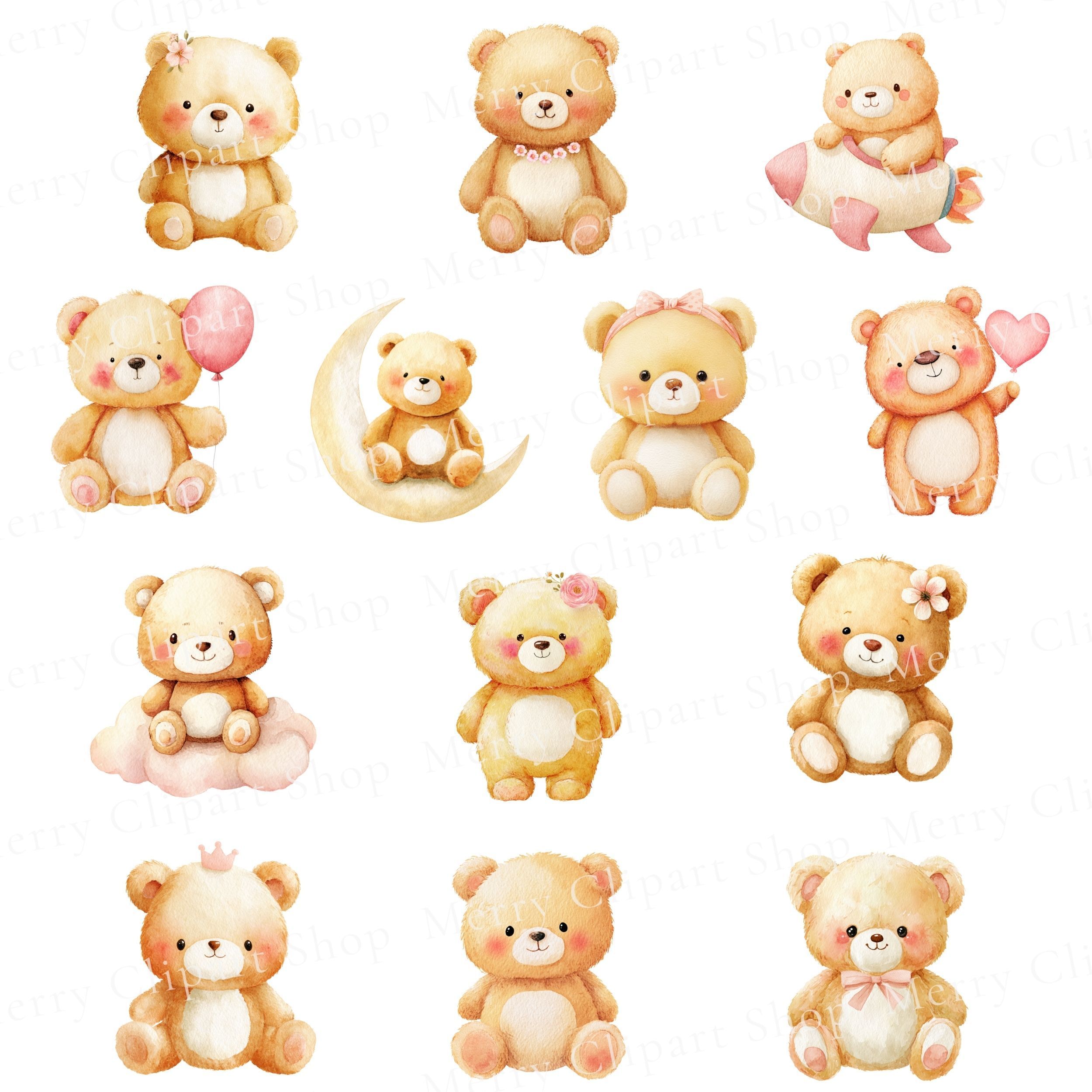 テディベア（ピンク）：Pink Teddy Bear - Merry Sozai Shop - BOOTH