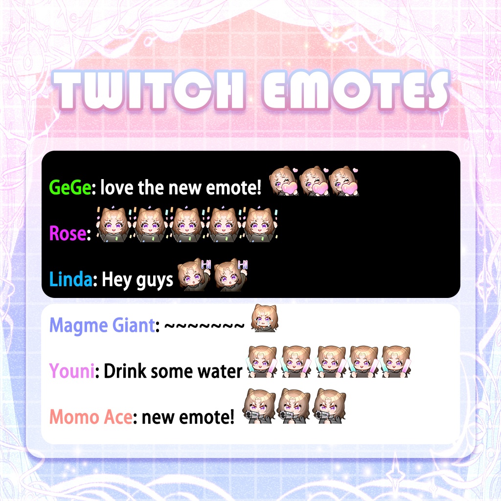 【twitch Emote】cat Girl Twitch Emotes Emote Livestream Emote Cute