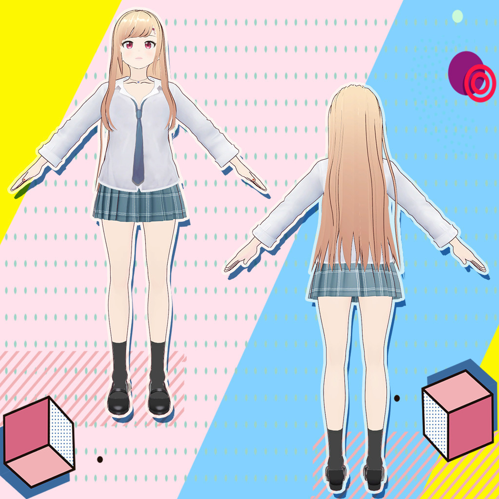 【VRoid Model】Amy | VRoid, VRoid Model, VRoid Girl, VRoid女性 - VTuber Stream Shop - BOOTH