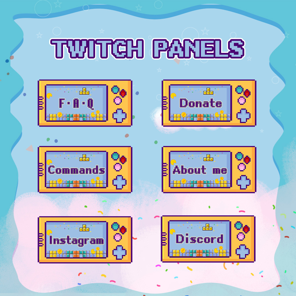【Twitch Panels】Pixel Gaming Twitch Panels | Panels, Twitch Panels ...