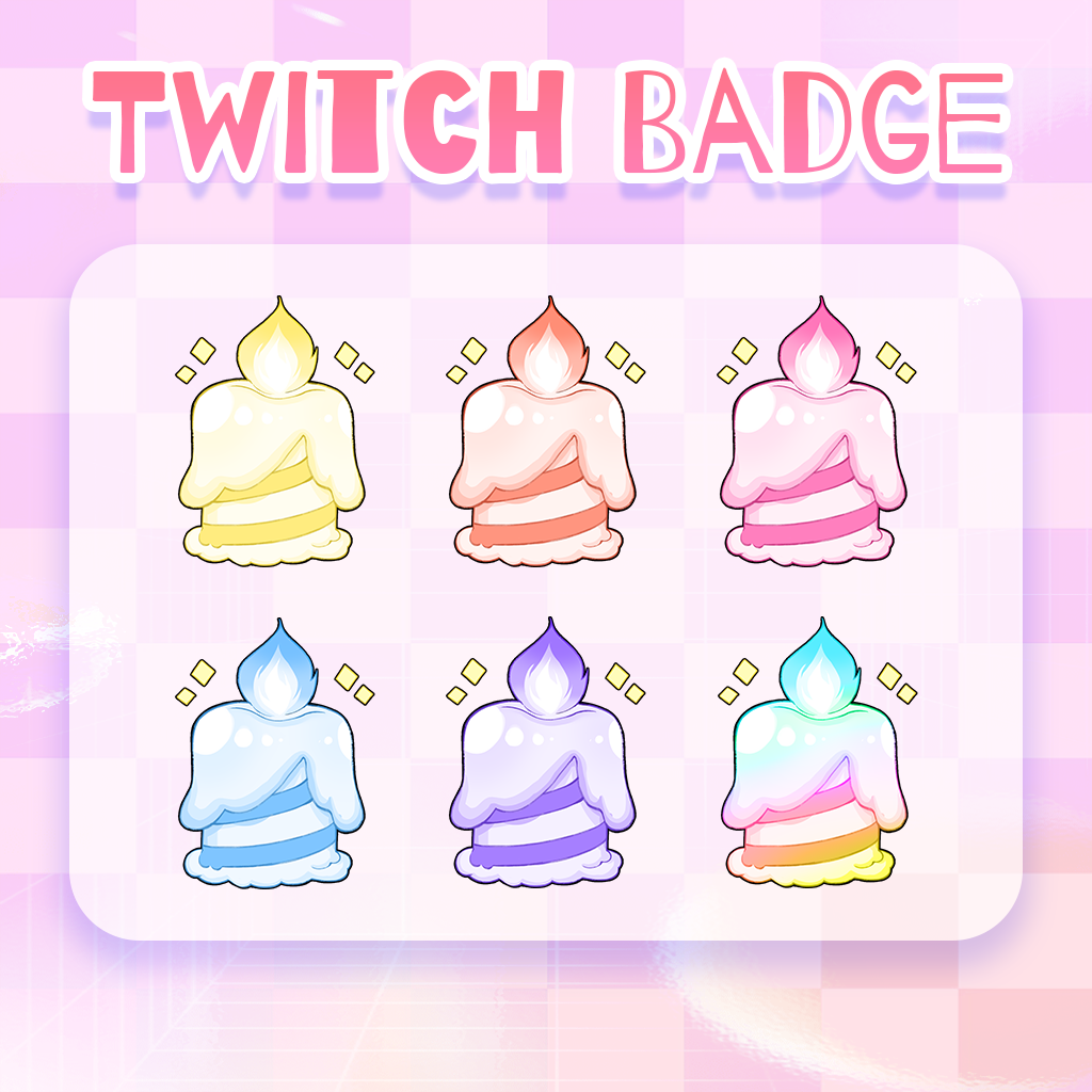 【Twitch Badges】candle Badges - VTuber Stream Shop - BOOTH