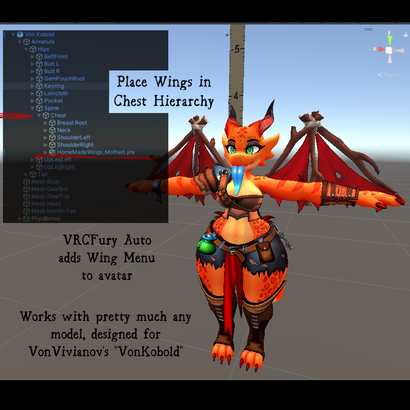 Homemade Wings: VRChat Asset - MotherLyra - BOOTH