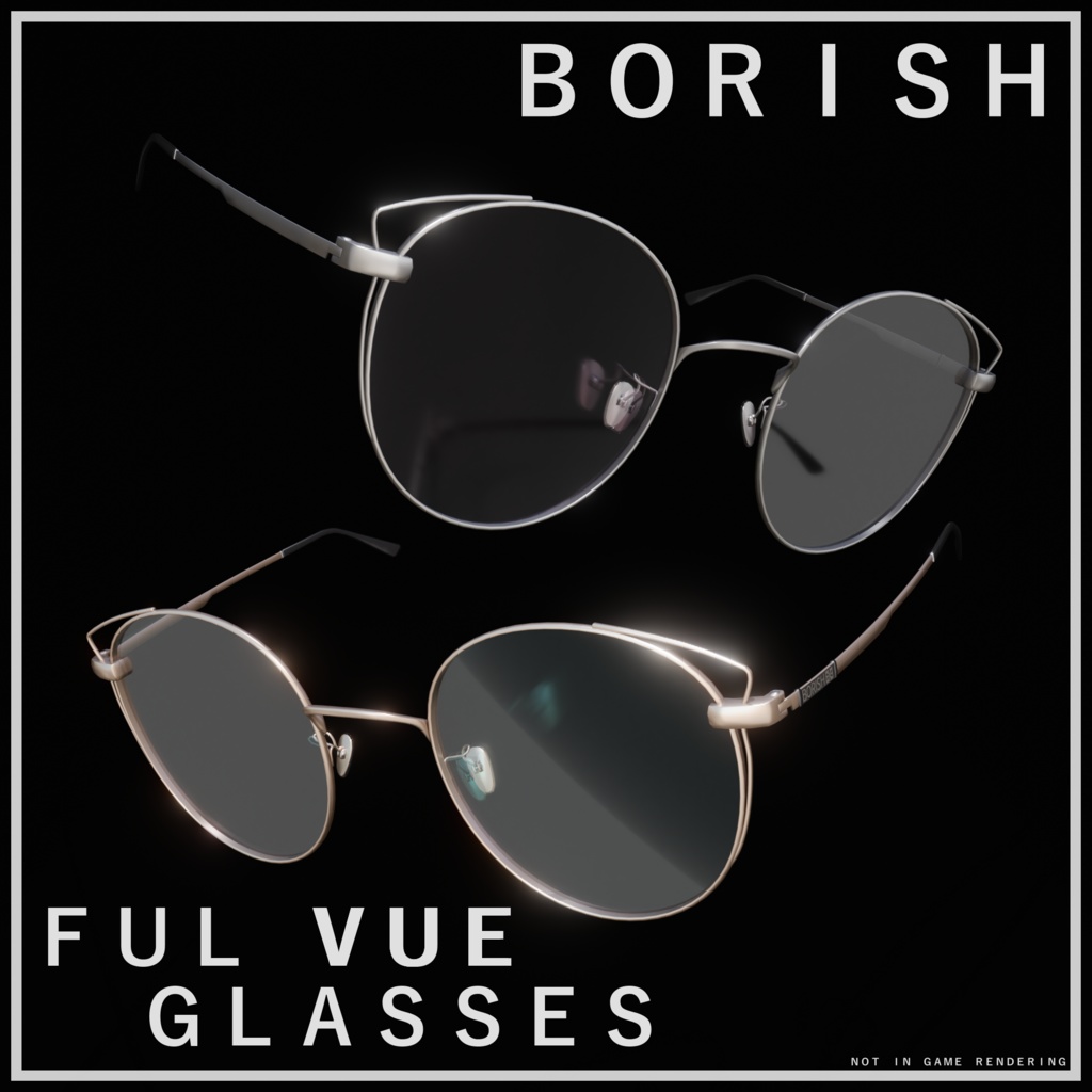 [VRChat] Ful vue glasses - Borish - BOOTH