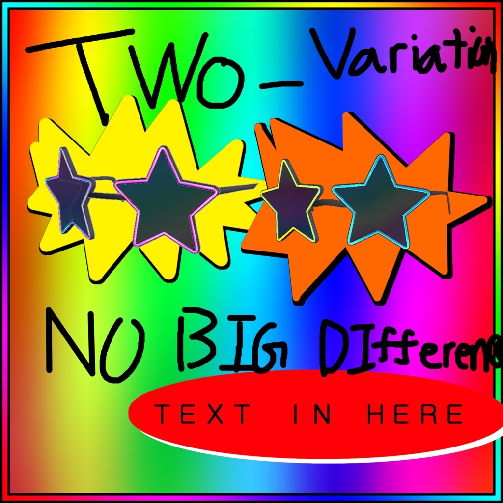 [VRchat] Rainbow LEDstar sunglasses - Borish - BOOTH