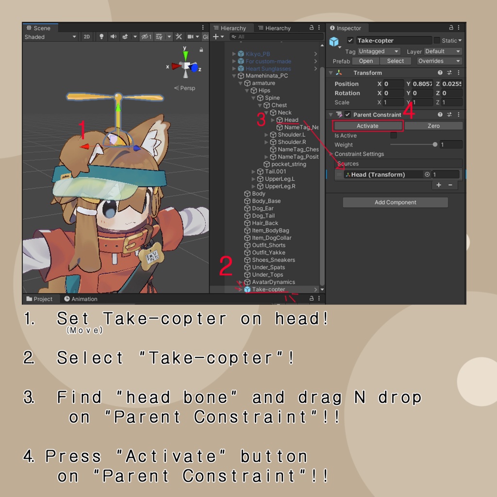 [VRchat] *FREE* Take-copter(タケコプター) - Borish - BOOTH