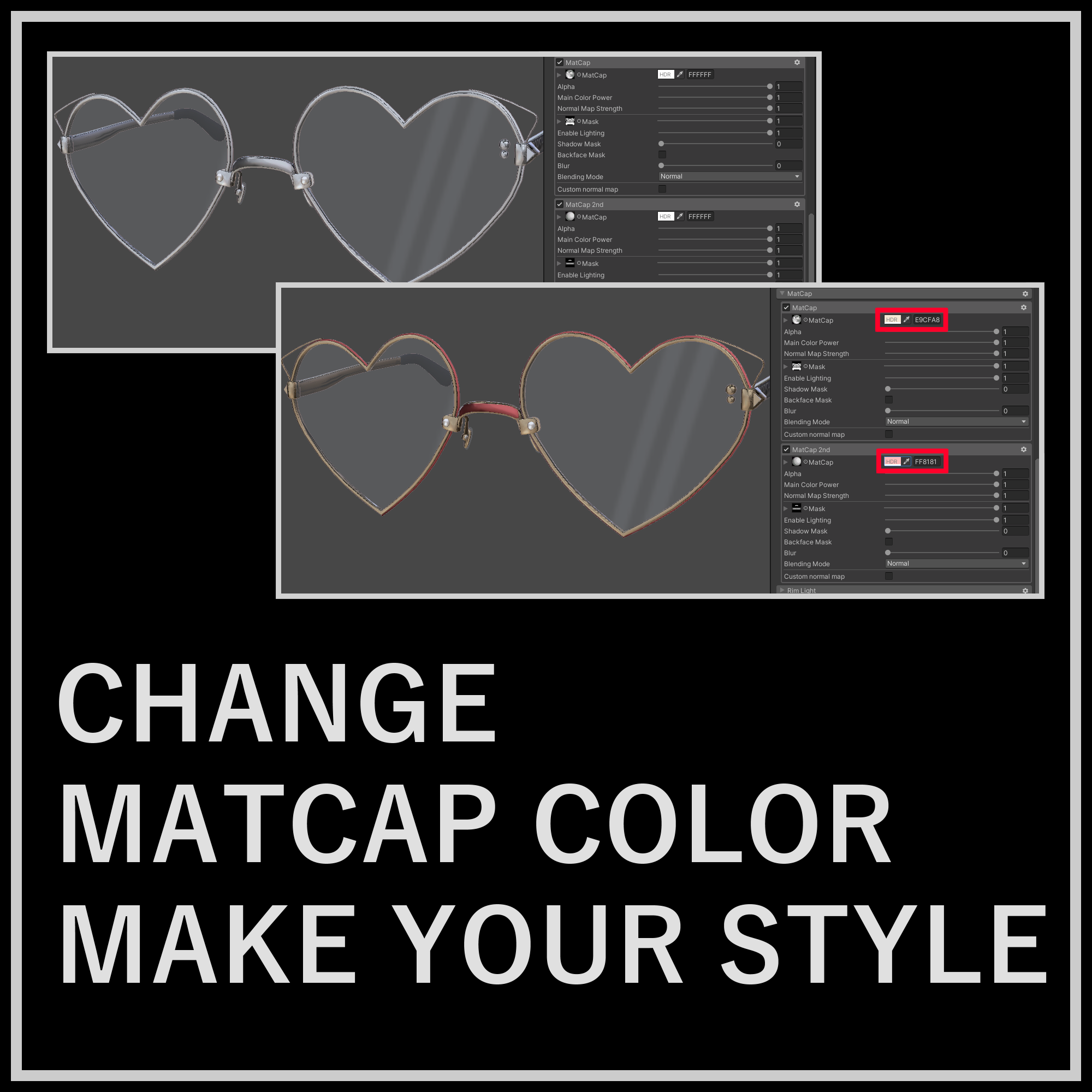 [VRChat] Heart Sunglasses - Borish - BOOTH