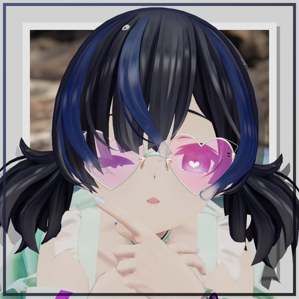 [VRChat] Heart Sunglasses - Borish - BOOTH