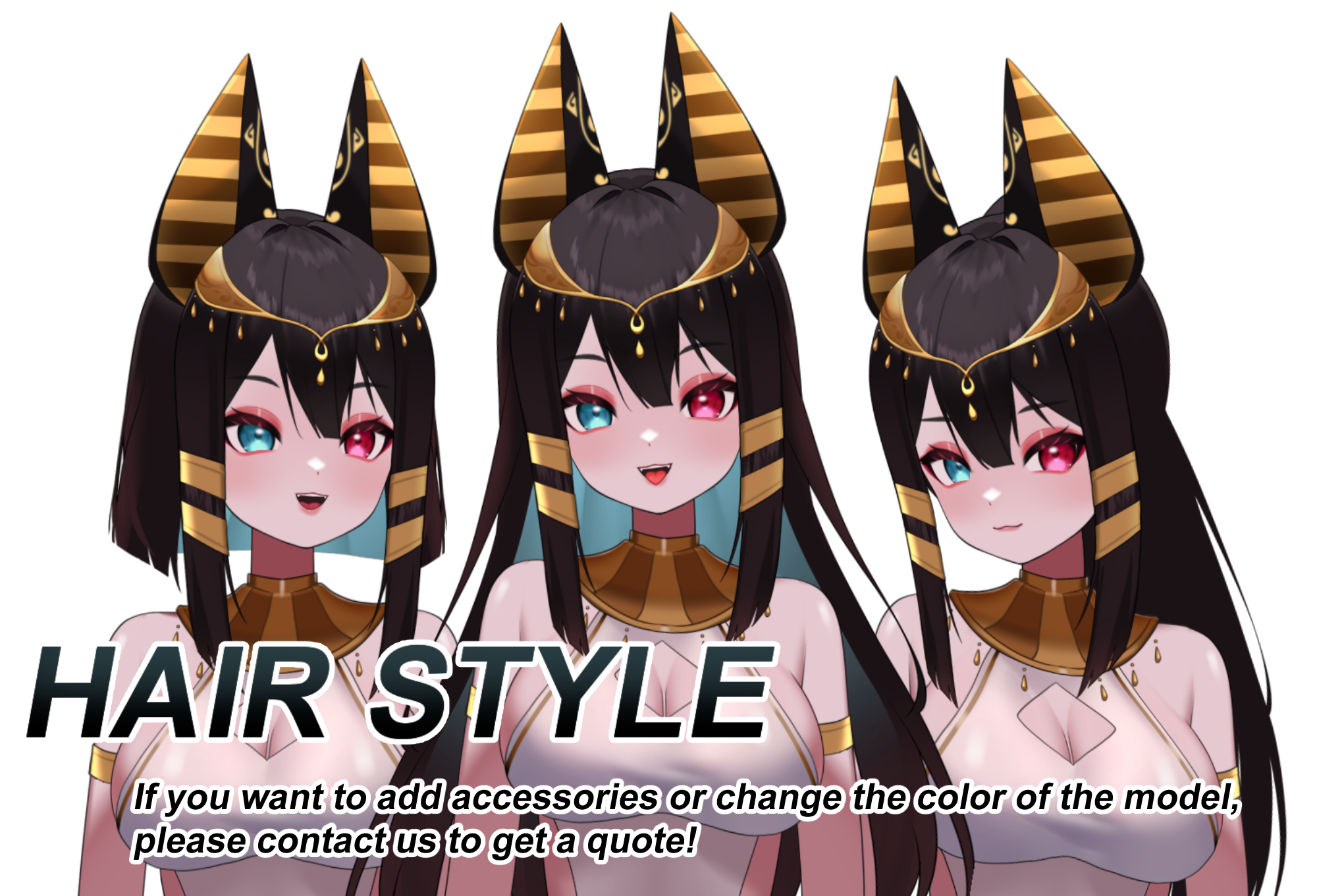 Live2d Vtuber モデル/商用利用可! Anubis Vtuber (すぐに使える) - 既成半身 Vtuber モデル - モフモフ - BOOTH