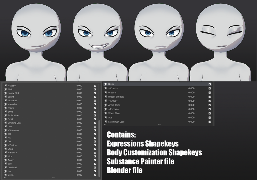 REVStickFigure || VRChat Base - IshgardWinter - BOOTH