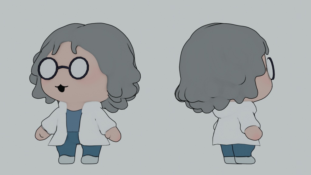 [3DModel] CHIBI Otacon - IshgardWinter - BOOTH