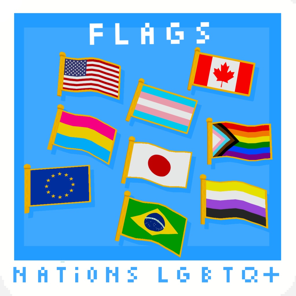 Easy Swap Flag pins イージー・スワップ・フラッグ・ピンズ - Rope's Radical Retail! - BOOTH