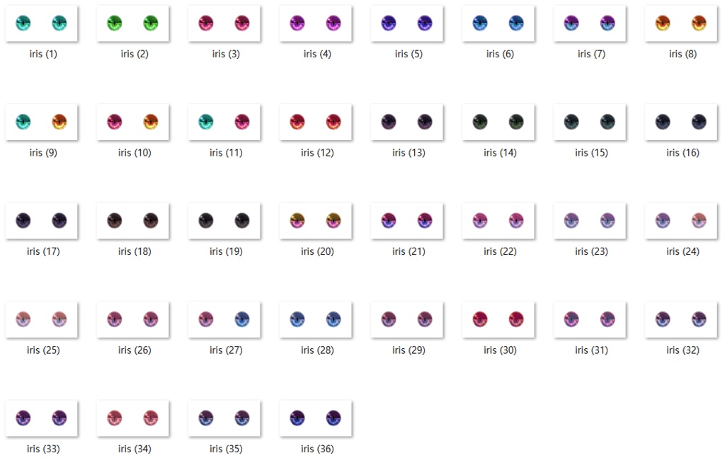 Vroid studio iris 36 color - Mahui - BOOTH