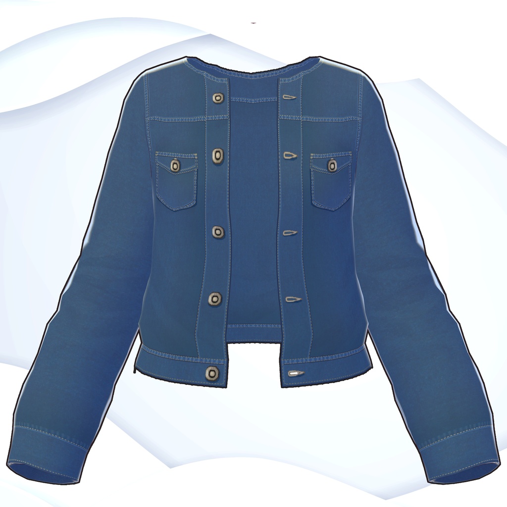 [VRoid][FREE]デニムジャケットセット - saintc acrium - BOOTH