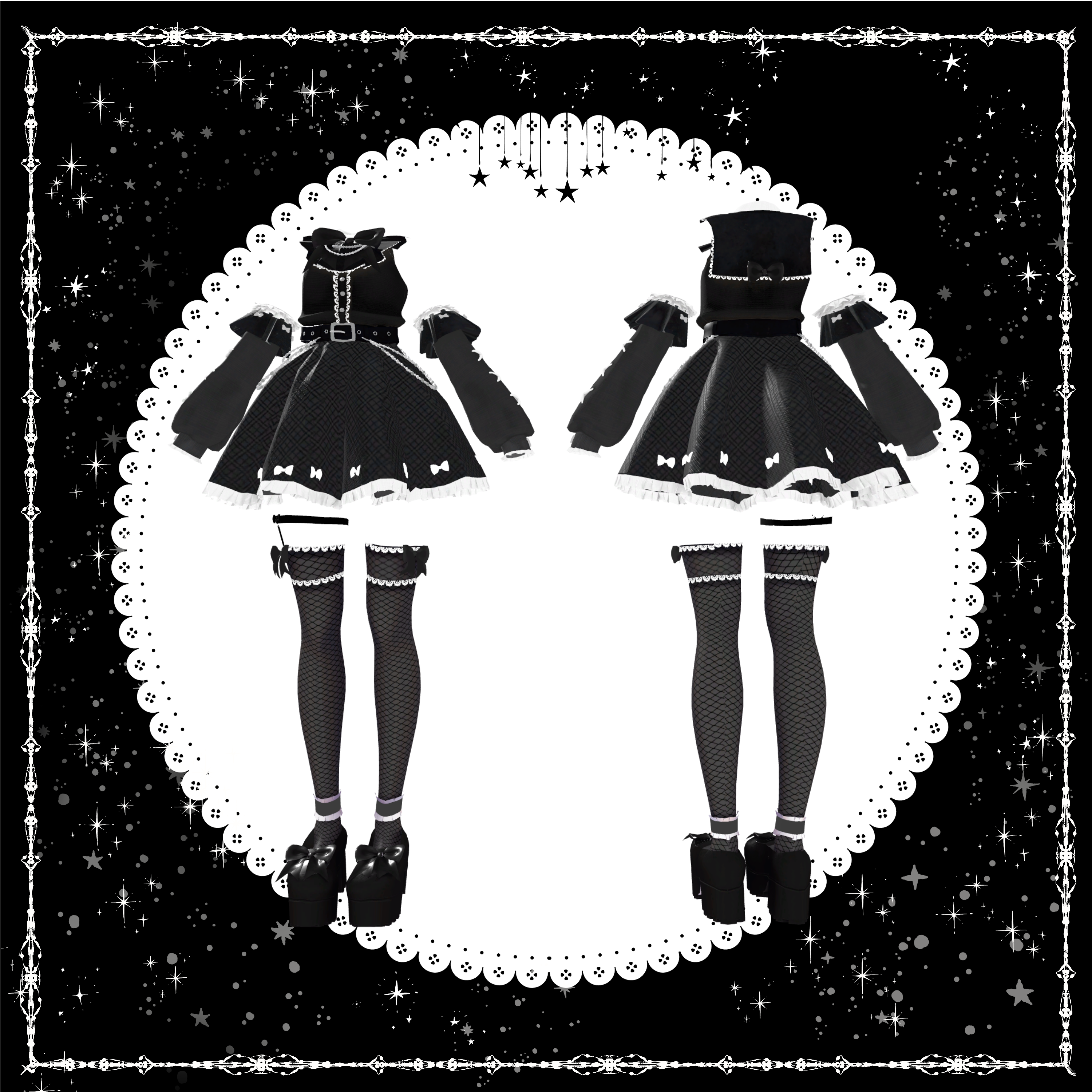 【11アバター対応】Midnight Ribbon Doll 【VRChat向け3Dモデル】#whimsy_cat - whimsy cat ...