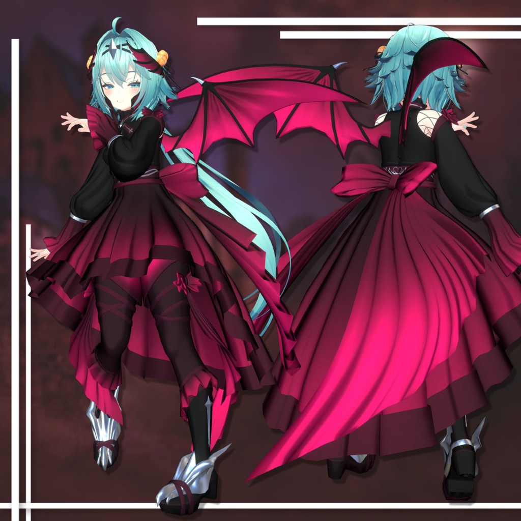 [3Dモデル]Blood Dress(Rindo 竜胆専用) - Pini - BOOTH