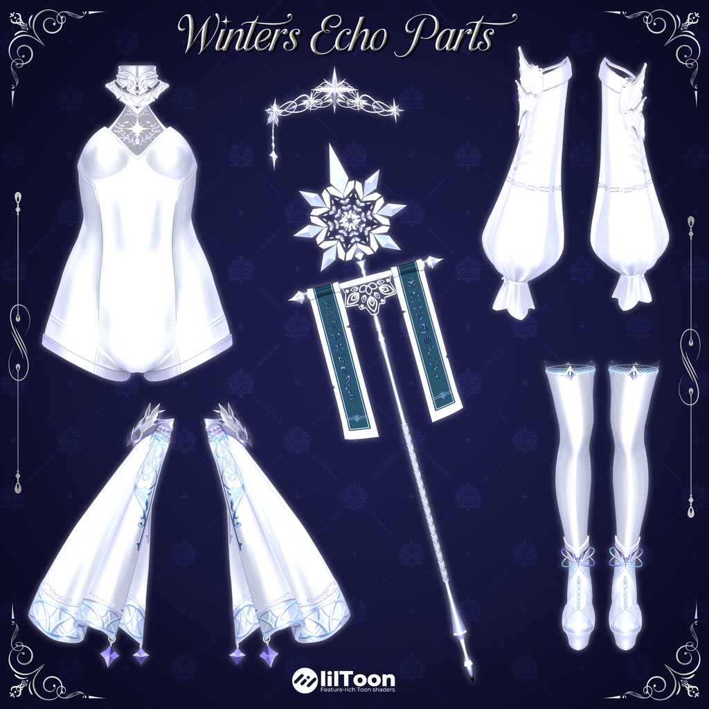 [3Dモデル]「 Winters Echo 」& ( Free ) Frost Staff🎁 - Pini - BOOTH