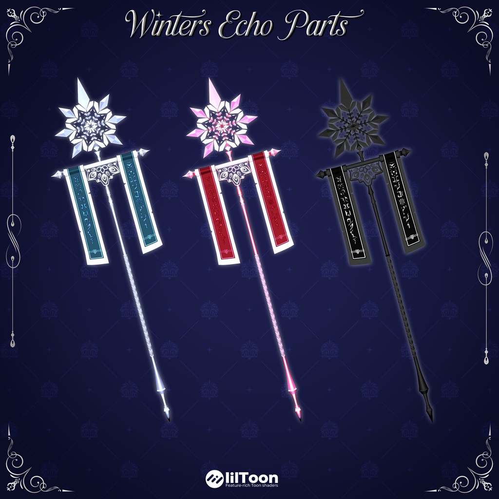 [3Dモデル]「 Winters Echo 」& ( Free ) Frost Staff🎁 - Pini - BOOTH
