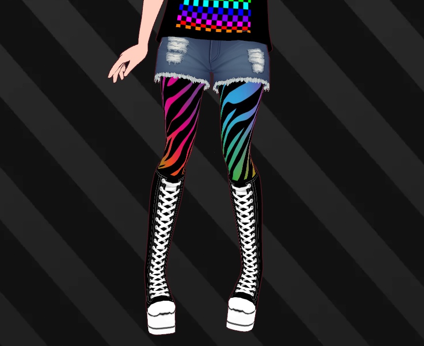 Scene/Emo clothing for vroid - Z3R0xxq's shop - BOOTH