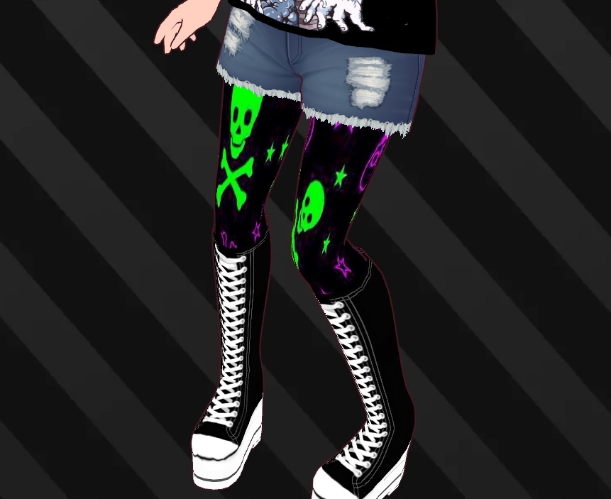 Scene/Emo clothing for vroid - Z3R0xxq's shop - BOOTH