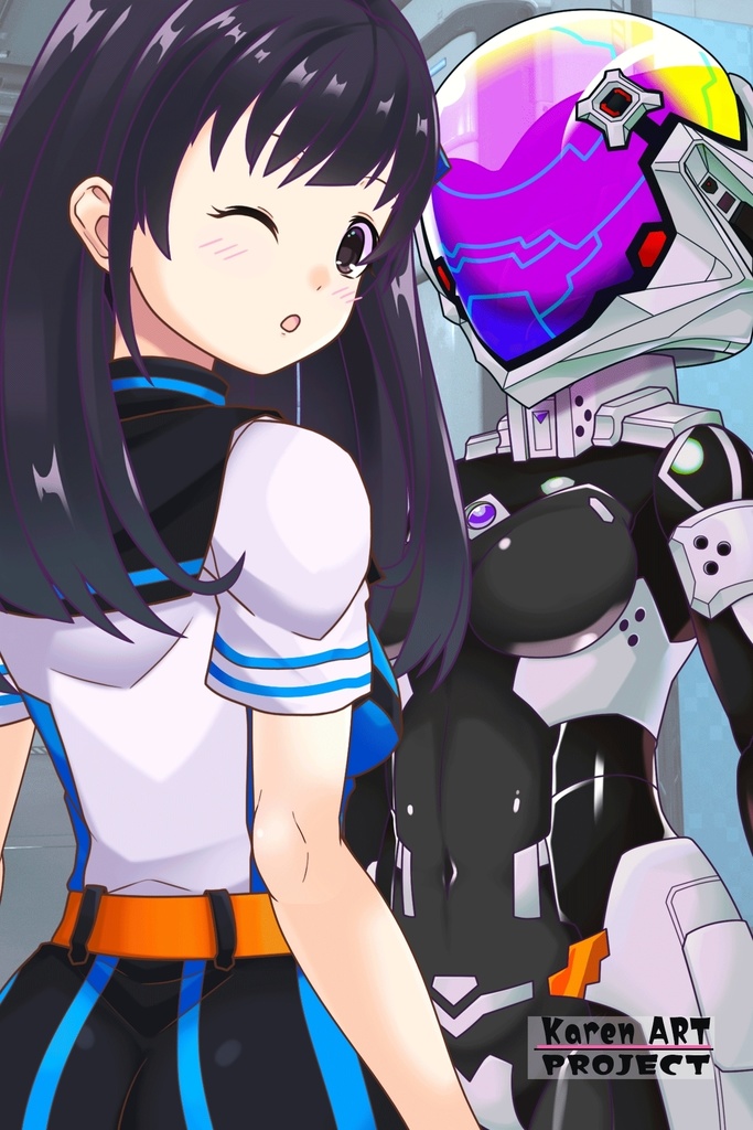 ゆりちゃん＋衛士強化装備（甲斐志摩子カラー）【トータル・イクリプス 05】斜め前アングル Yuri is wearing Guard Reinforcement Equipment ...