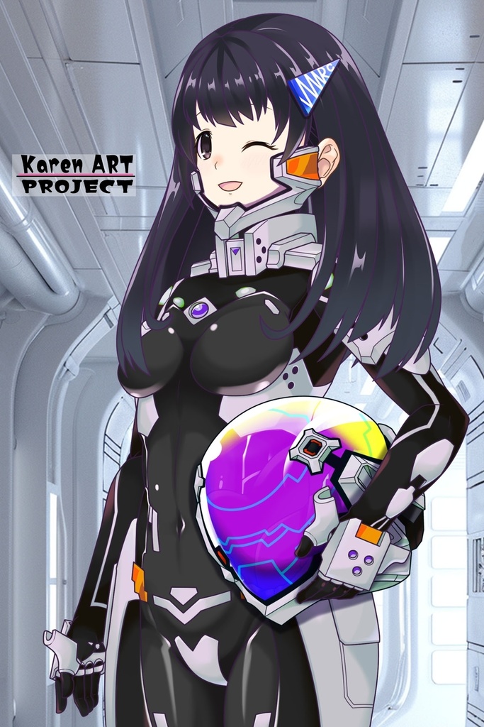ゆりちゃん＋衛士強化装備（甲斐志摩子カラー）【トータル・イクリプス 05】斜め前アングル Yuri is wearing Guard Reinforcement Equipment ...