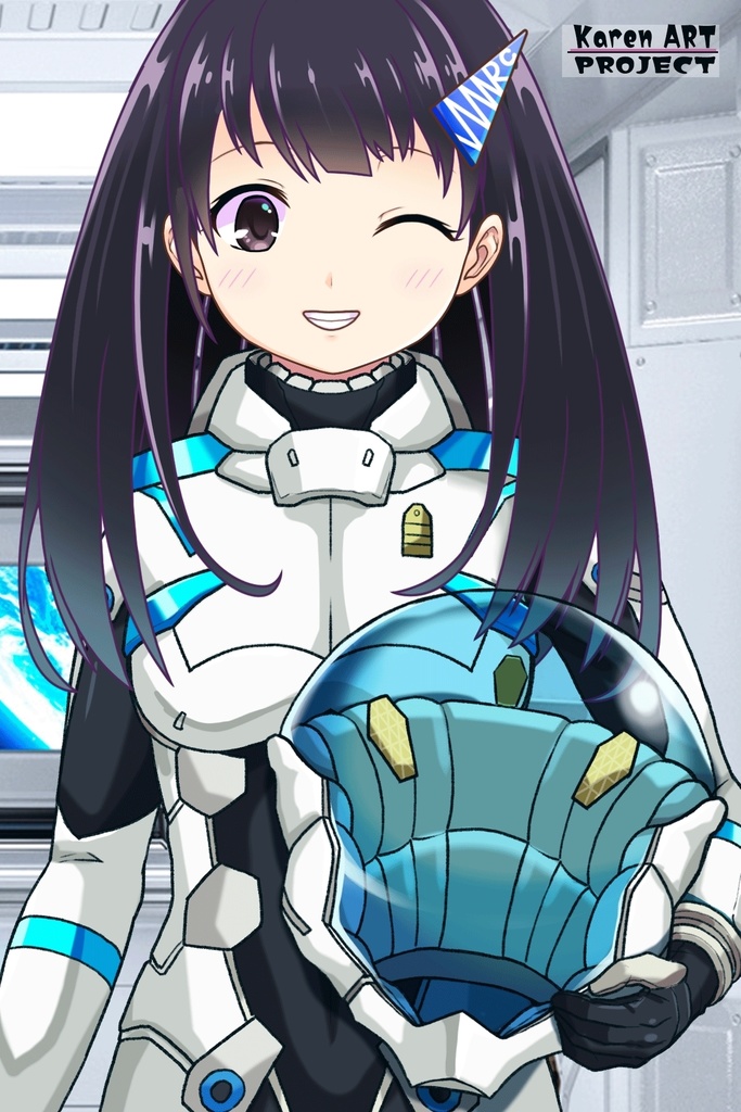 ゆりちゃん＋エウレカのA.C.I.D.パイロットスーツ（Yuri Original Color）【交響詩篇エウレカセブン08】正面アングル Yuri is wearing EUREKA's A ...