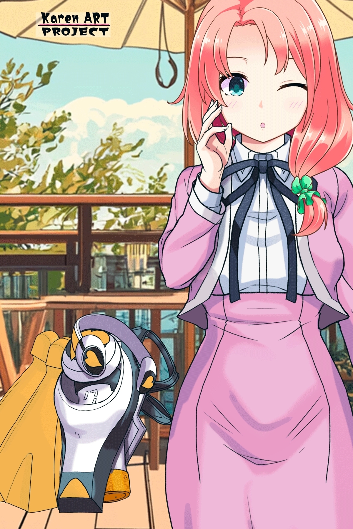 亜美ちゃん＋大木双葉のダイビング器材（Ami Original Color）【あまんちゅ！01】正面アングル Ami is wearing ...