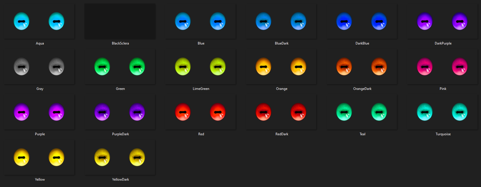 VRoid Eye Texture - Goat Eyes Pack (19 Colors) - ShivaSenpai - BOOTH