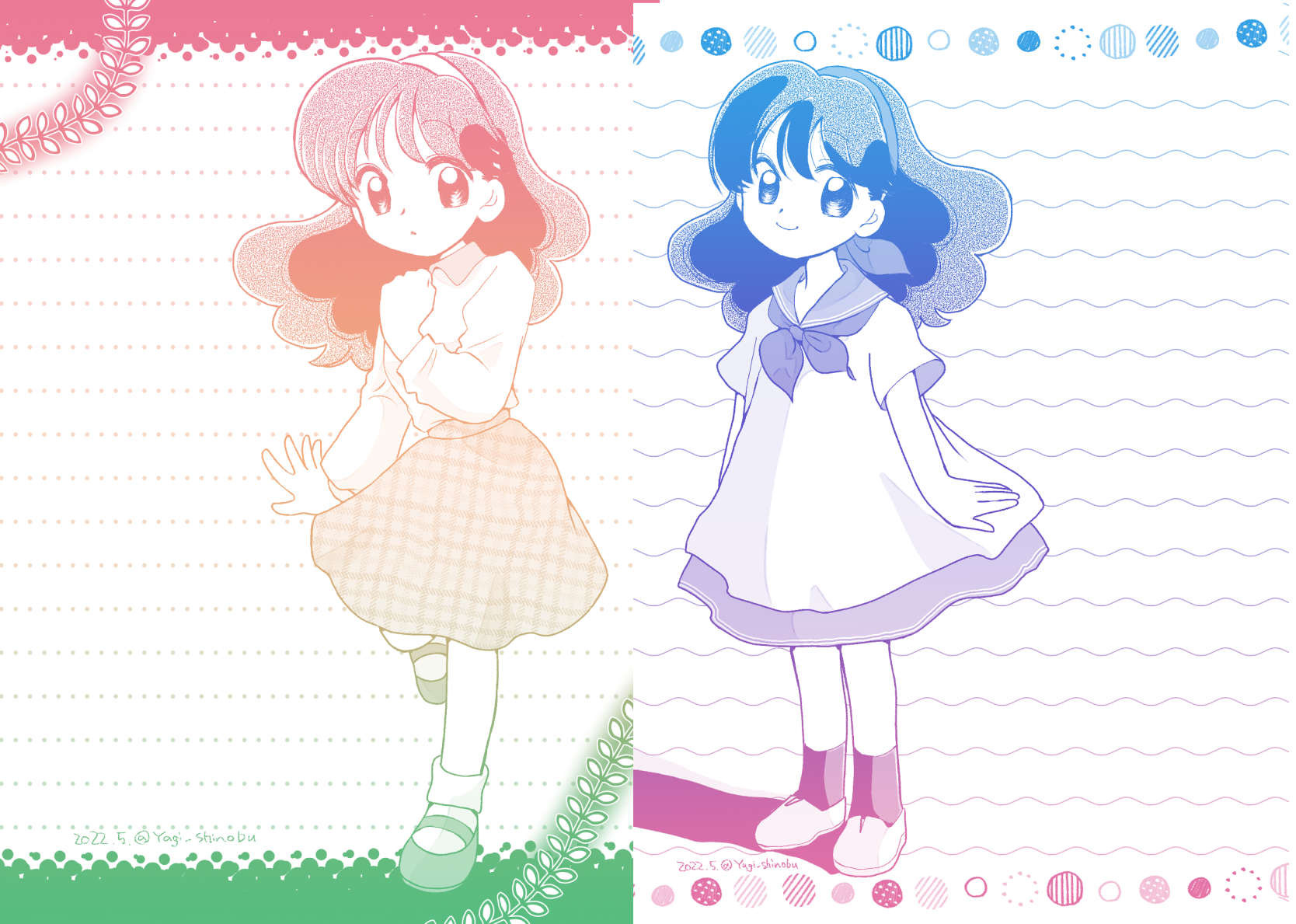 B6便箋あおいちゃん2種類セット - ネコライフ - BOOTH