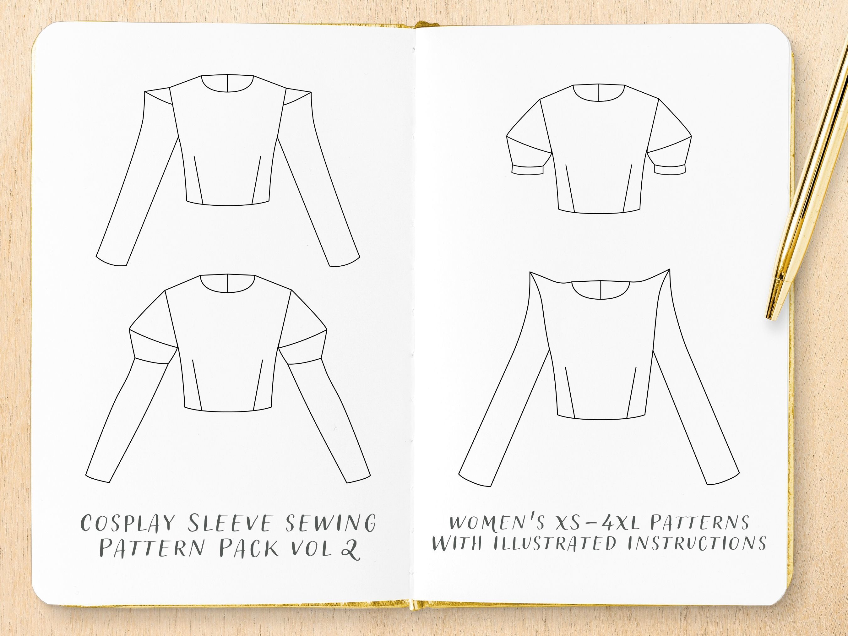 Cosplay Sleeve Sewing Patterns #2 - Maridah - BOOTH
