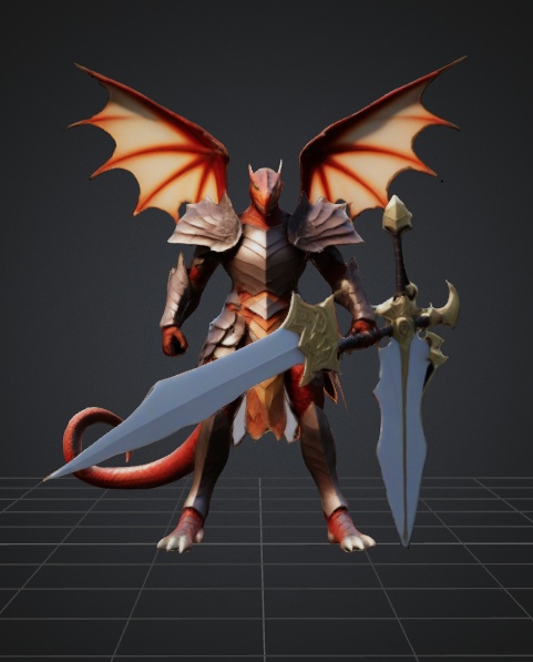 ファンタジーキャラクターDragonkin Warrior 3DモデルVrchat - Kurohime VR STUDIO - BOOTH