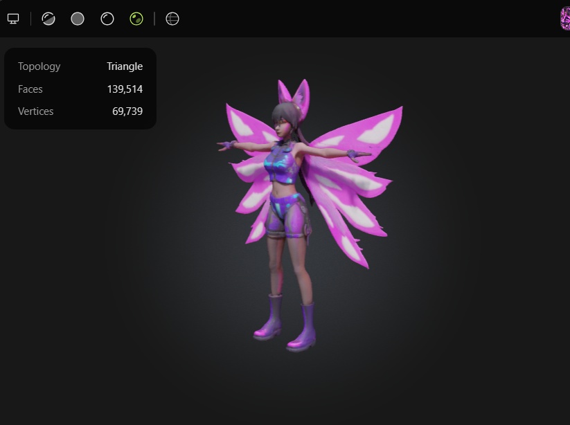 Midnight Ronin Girl – 3D Characters 3D Model VRChat - Kurohime VR ...