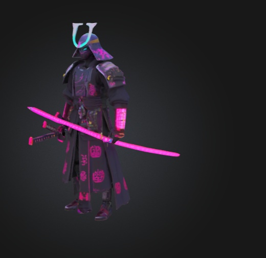 Arcade Samurai – 3D キャラクター 3D モデル VRChat 3D Characters - Kurohime VR ...