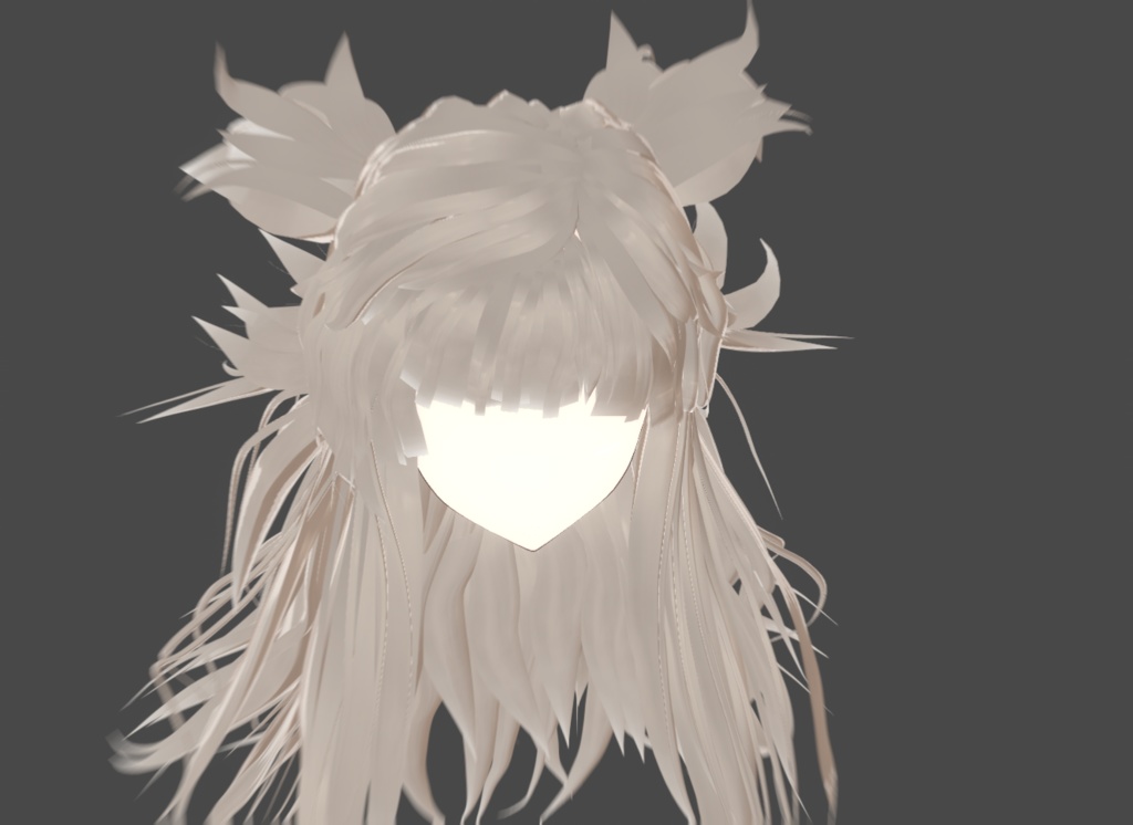 [Vroid] Rebel long hair preset (+texture and hair bounce setting ...