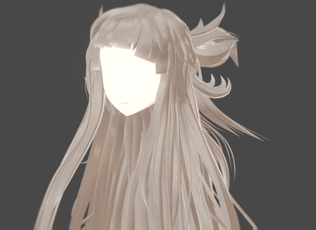 [Vroid] Rebel long hair preset (+texture and hair bounce setting ...