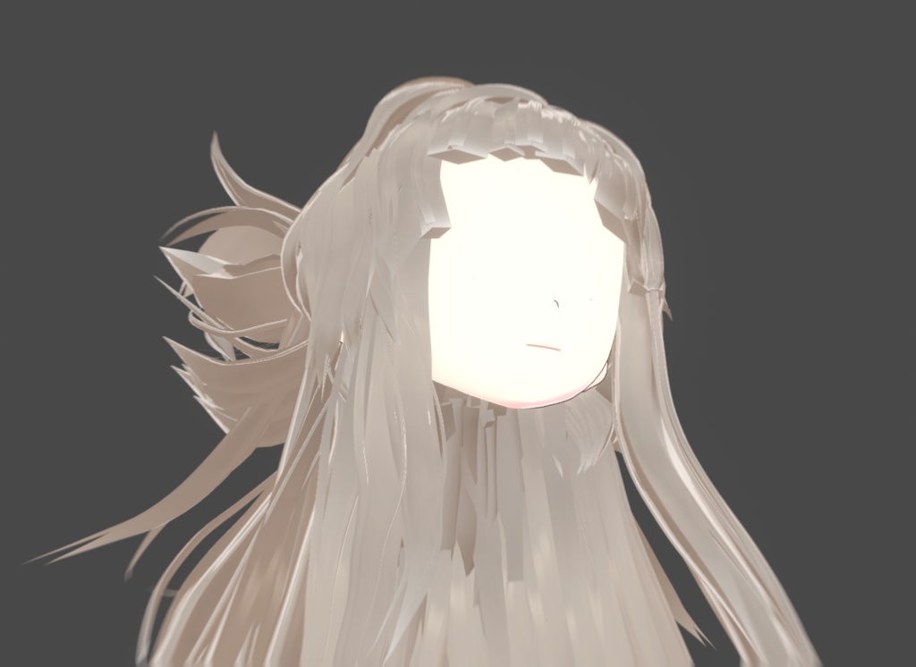[Vroid] Rebel long hair preset (+texture and hair bounce setting ...