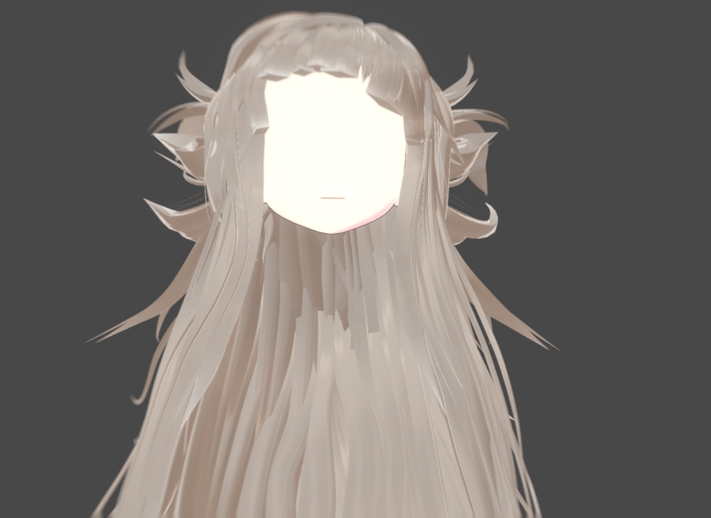[Vroid] Rebel long hair preset (+texture and hair bounce setting ...