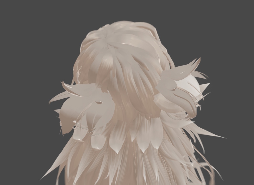 [Vroid] Rebel long hair preset (+texture and hair bounce setting ...