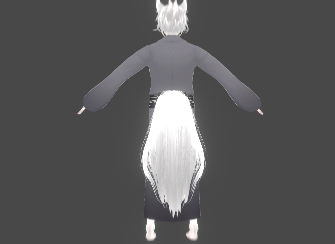 [VRoid] Fluffy long tail preset - BeigeStyle - BOOTH