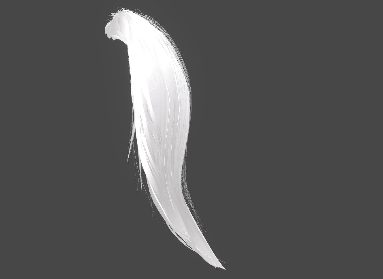 [Vroid] Fluffy long tail preset (+texture and hair bounce setting ...