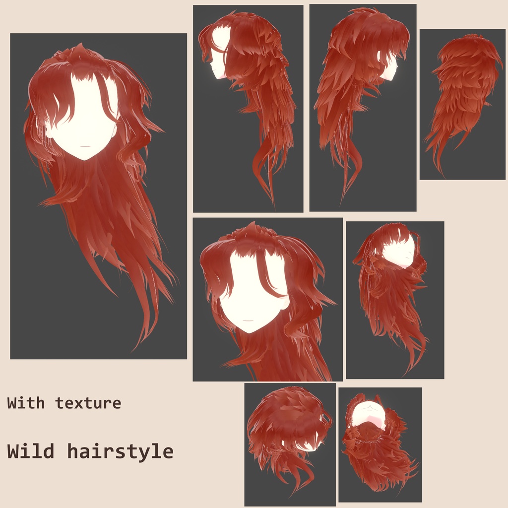 [Vroid] Wild hairstyle (+texture and hair bounce setting) - BeigeStyle ...