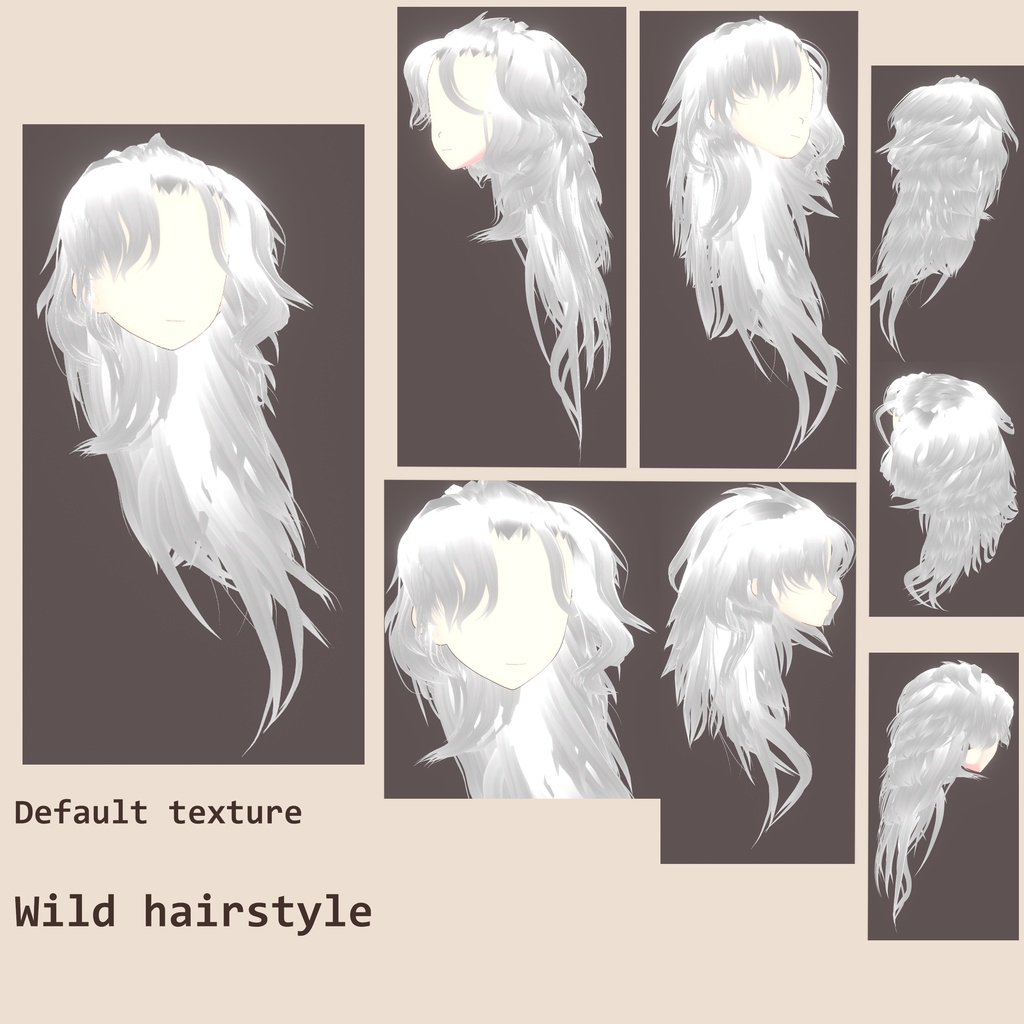 [Vroid] Wild hairstyle (+texture and hair bounce setting) - BeigeStyle ...