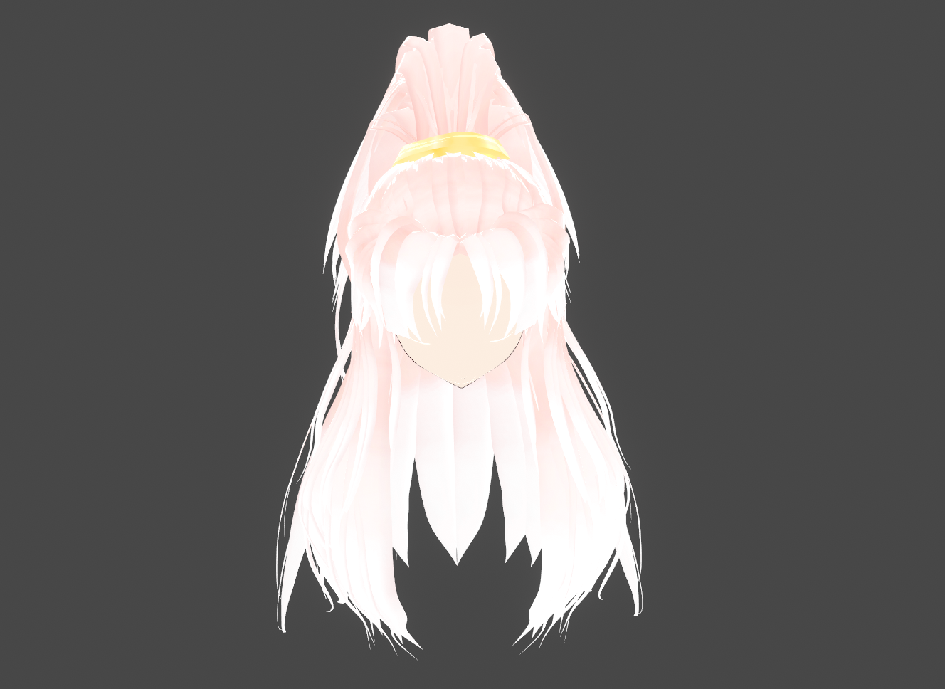 [Vroid] Oriental long hairstyle (+texture and hair bounce setting ...