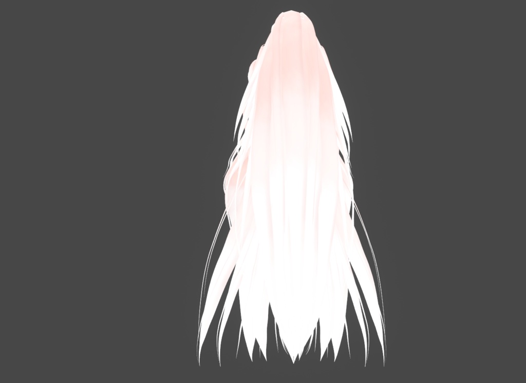 [Vroid] Oriental long hairstyle (+texture and hair bounce setting ...