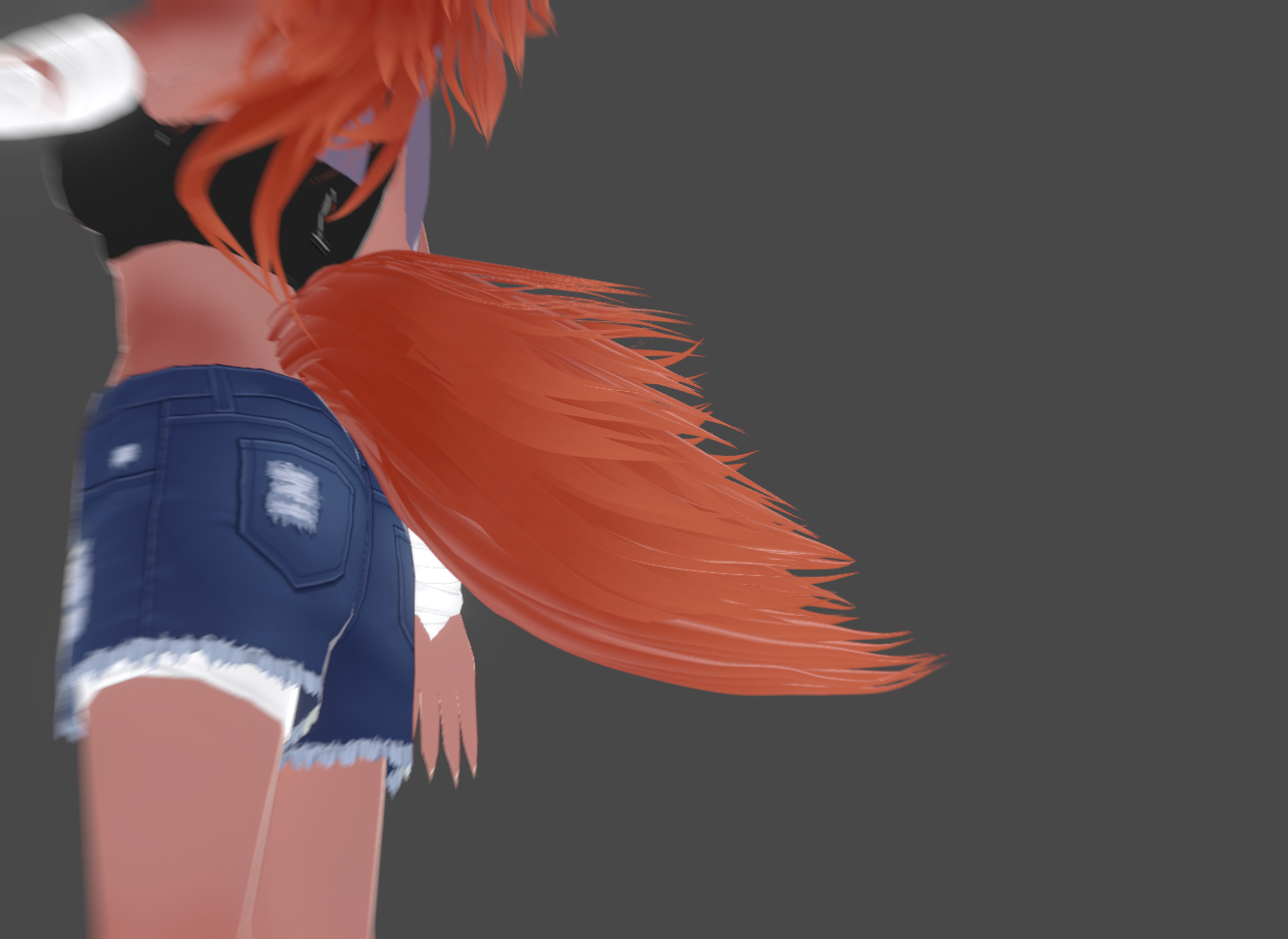 [Vroid] Layered wild tail (+texture and hair bounce setting ...