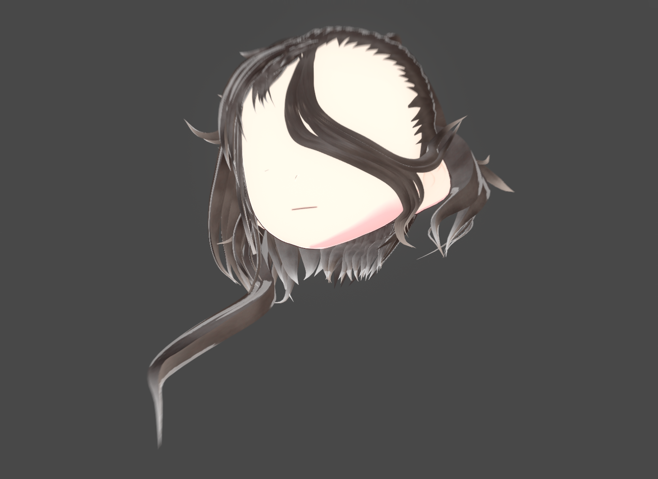 [Vroid] Rocker/Emo hairstyle preset (+texture and hair bounce setting ...