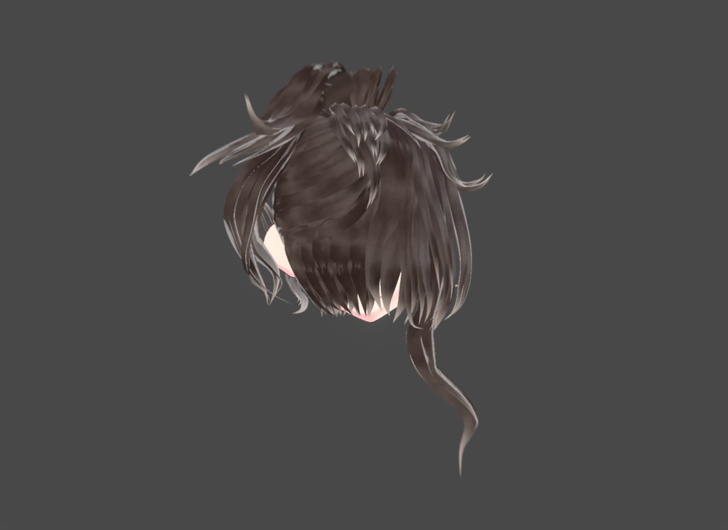 [Vroid] Rocker/Emo hairstyle preset (+texture and hair bounce setting ...